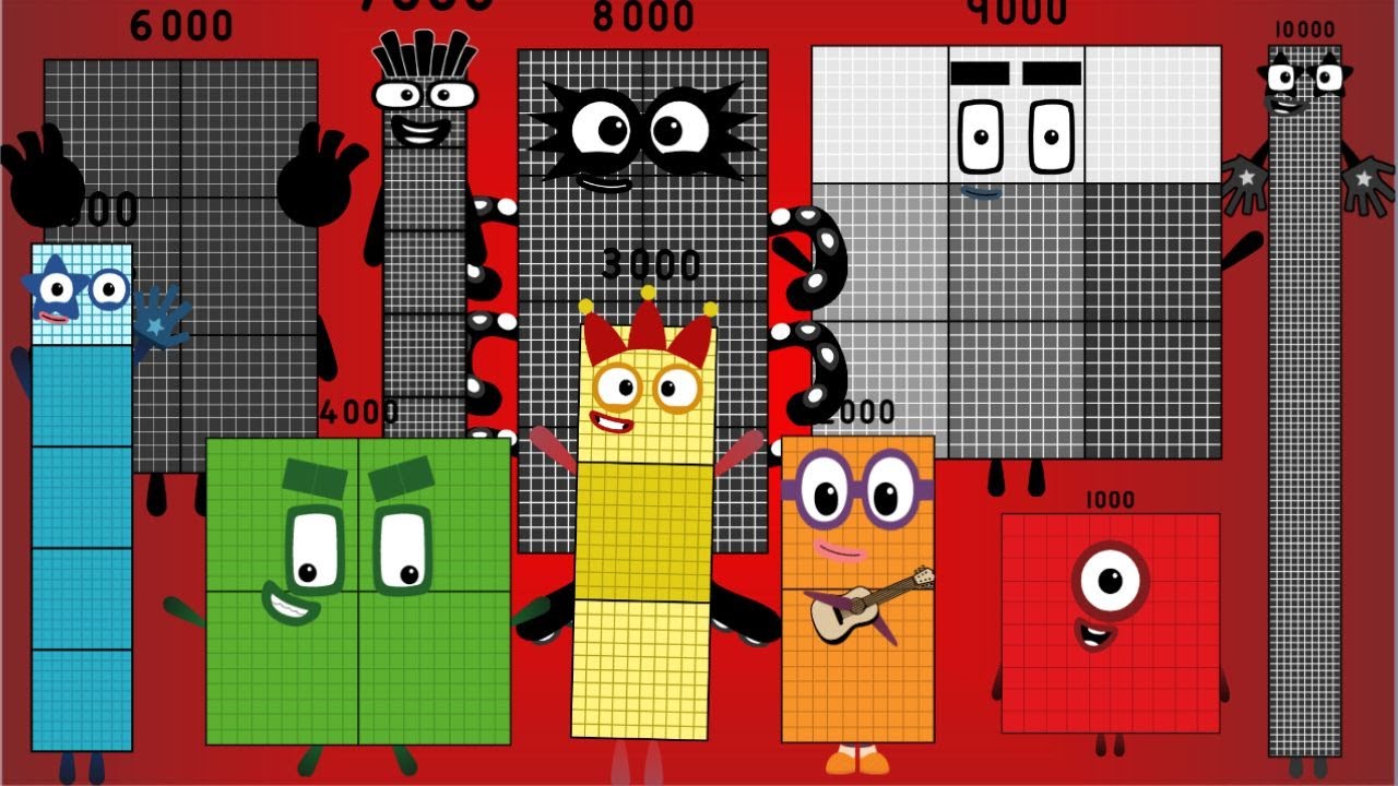 Negative Vs Normal Numberblocks Band Reimagined 1000 10000
