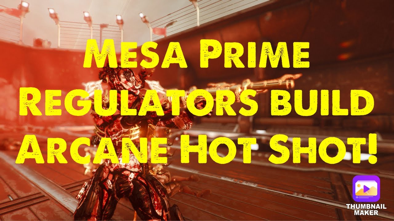 Warframe Mesa Prime Regulators Build Red Crits Youtube