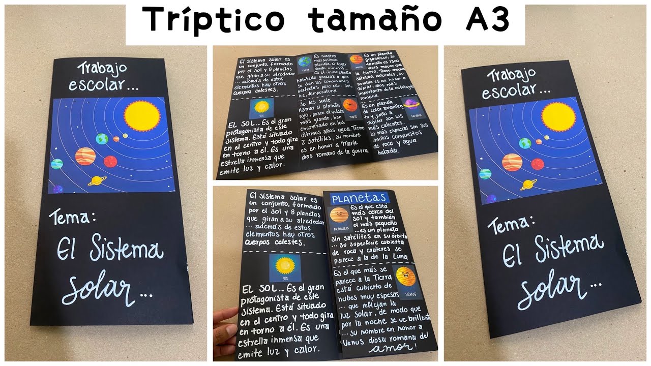 Tríptico Tamaño A3 Hecho A Mano Paso A Paso Youtube