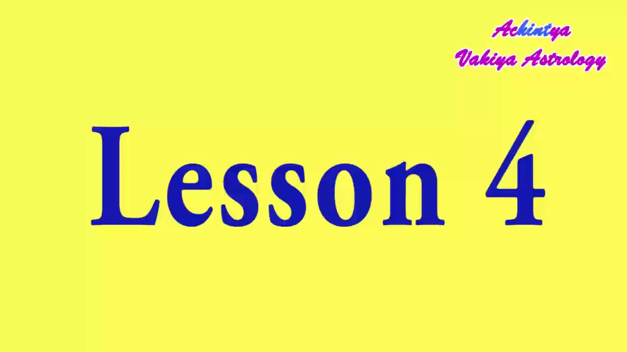Lesson 4 Youtube