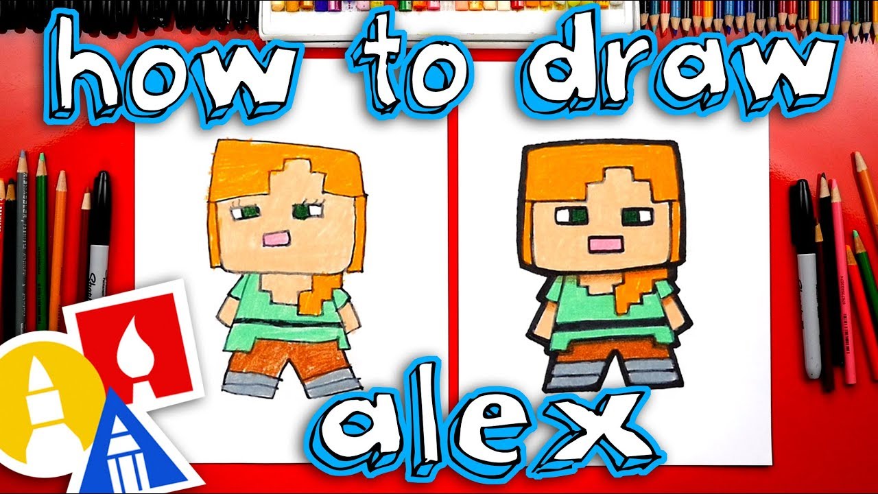 How To Draw Alex From Minecraft Youtube