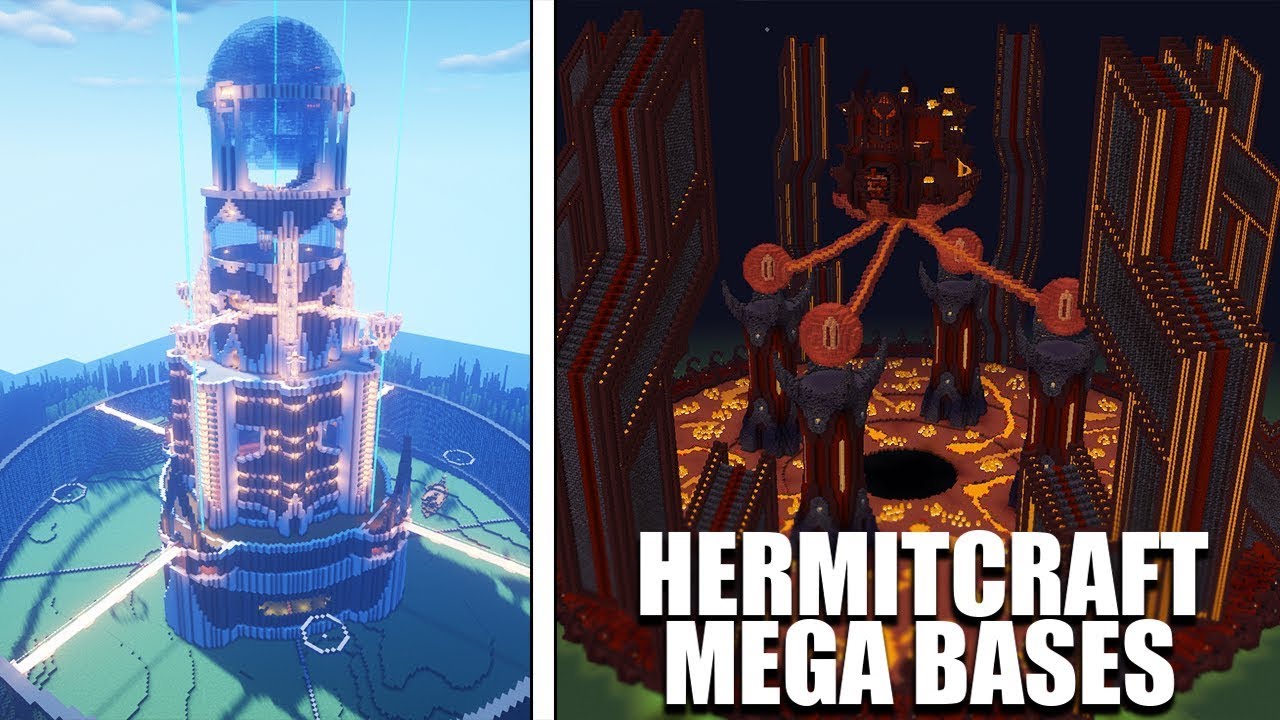 7 Best Hermitcraft Mega Bases Ever Built Best Mega Bases Youtube