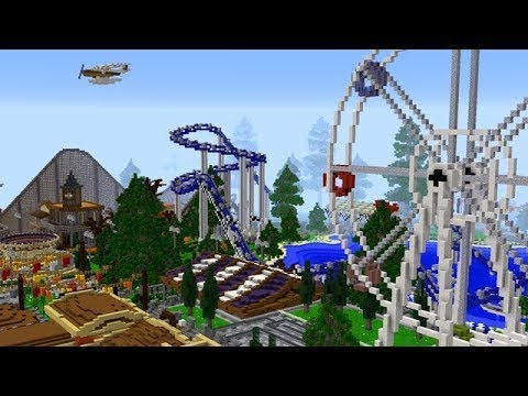 Making An Amusement Park In Minecraft With Create Mod Youtube