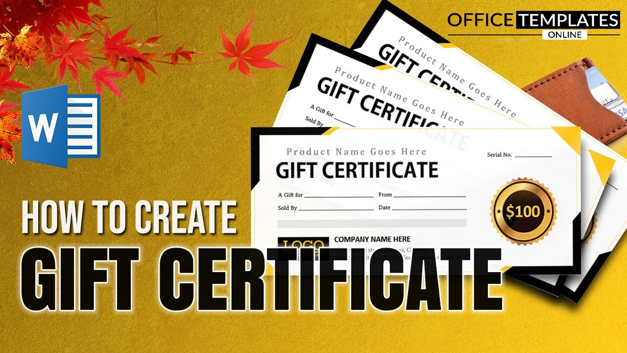 Create A Gift Certificate Template