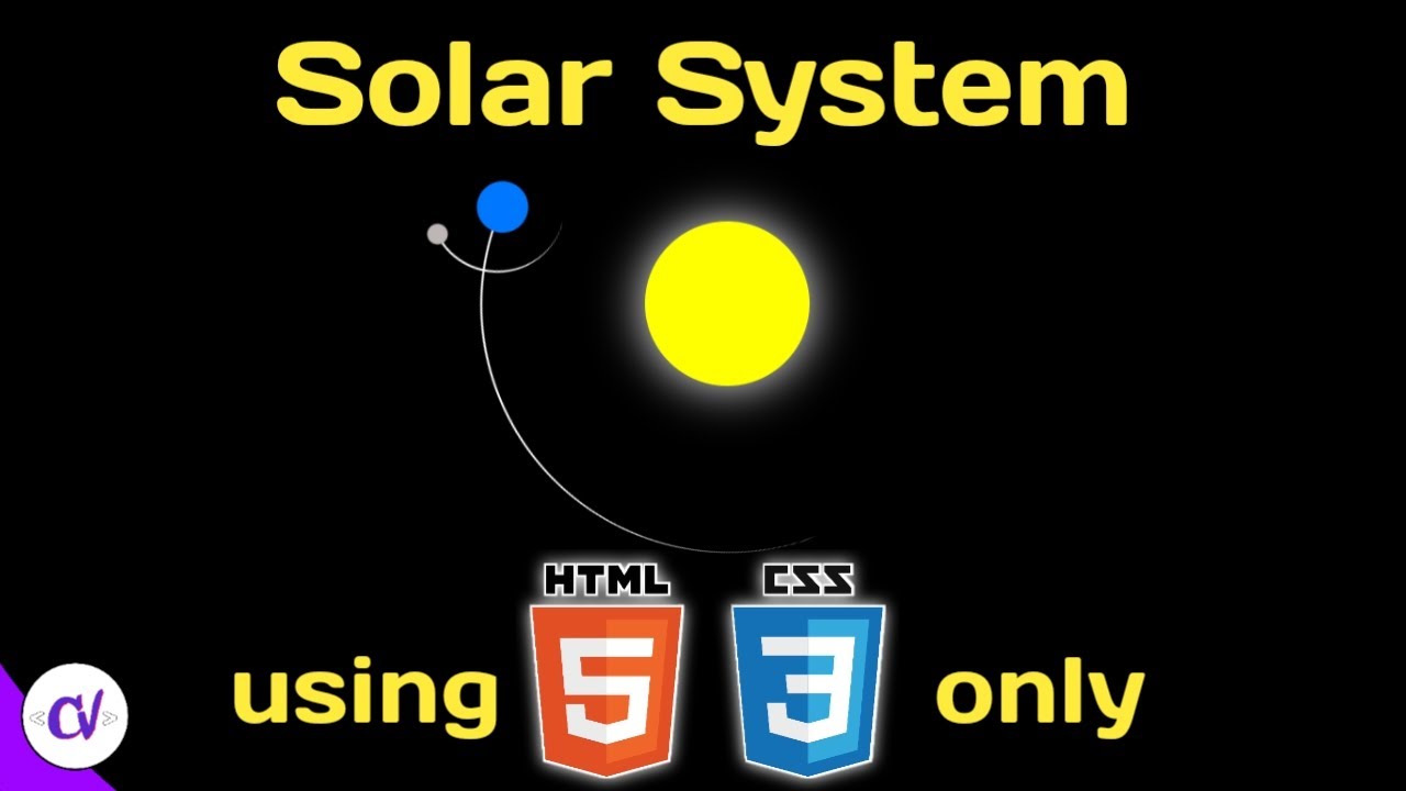 Solar System Using Html Css Only Web Development Project