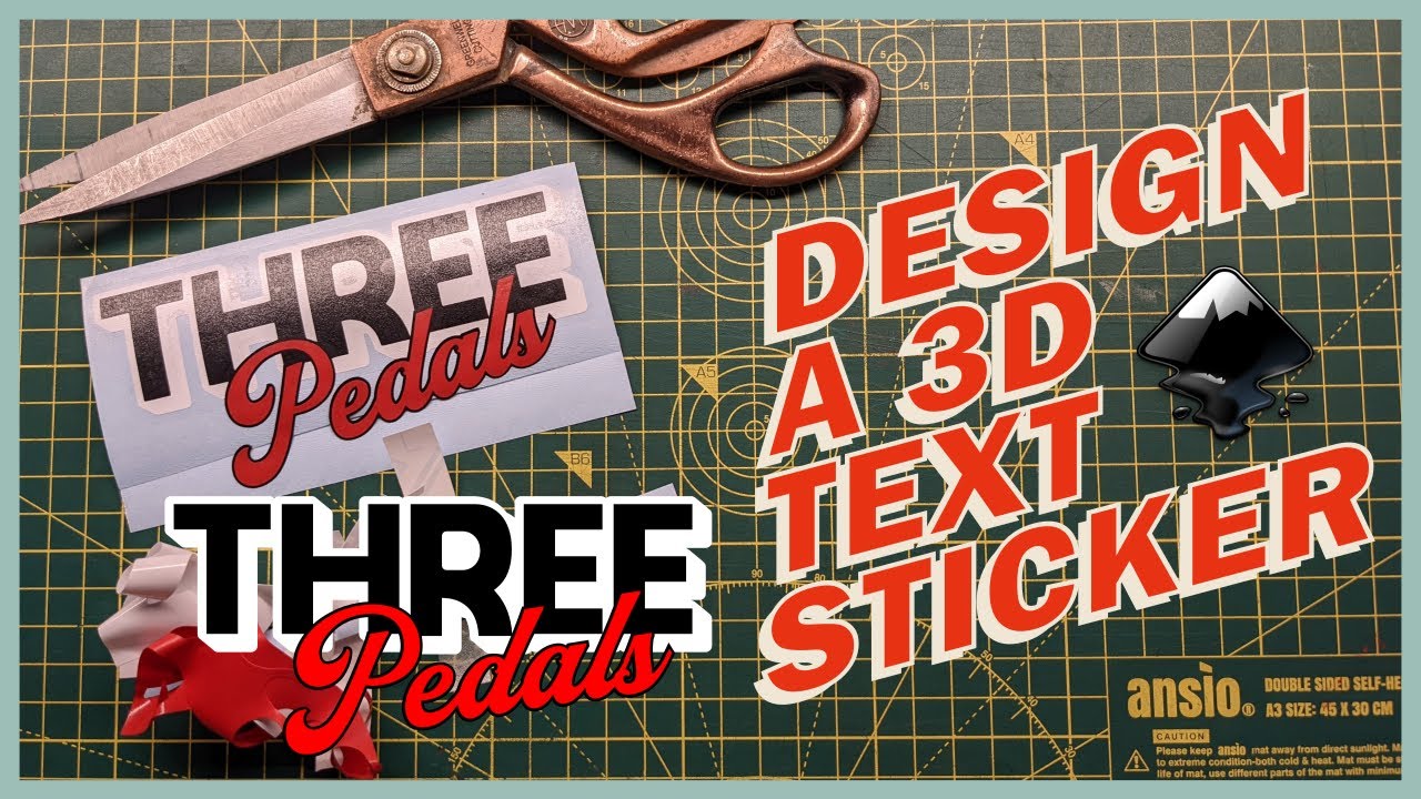 How To Make A 3d Text Effect Sticker In Inkscape Part 2 Youtube