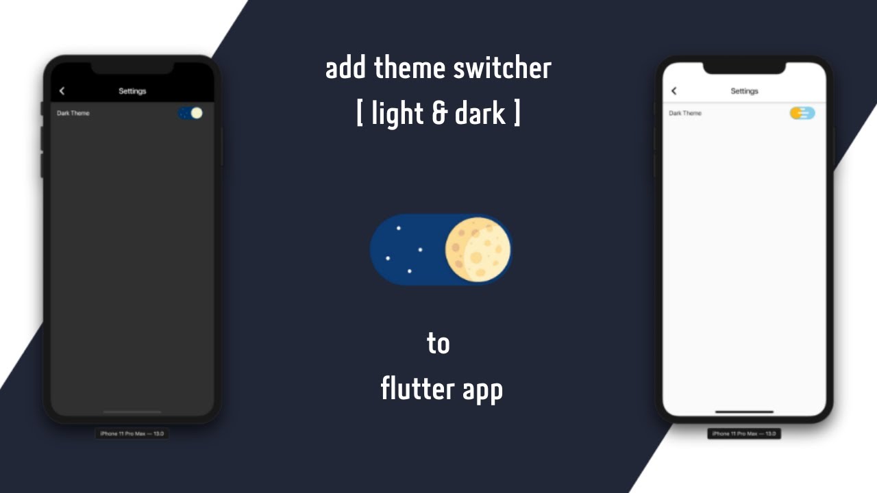 Add Easy Theme Switcher Light Dark To Flutter App Youtube