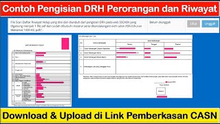 Contoh Pengisian Manual Drh Perorangan Dan Drh Riwayat Saat Pemberkasan ...