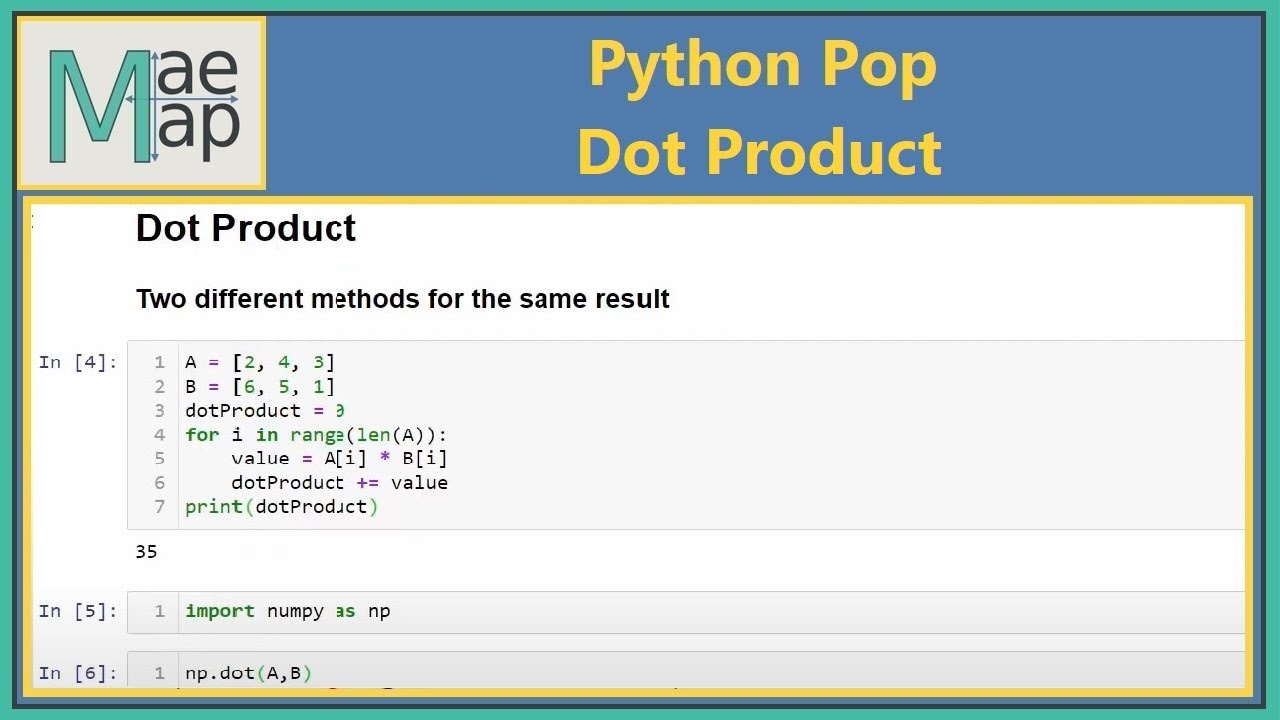 Python Pop Dot Product Youtube
