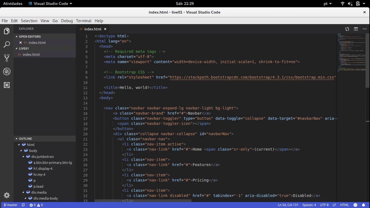 Live 01 Html Css Bootstrap Git Github E Github Pages Youtube
