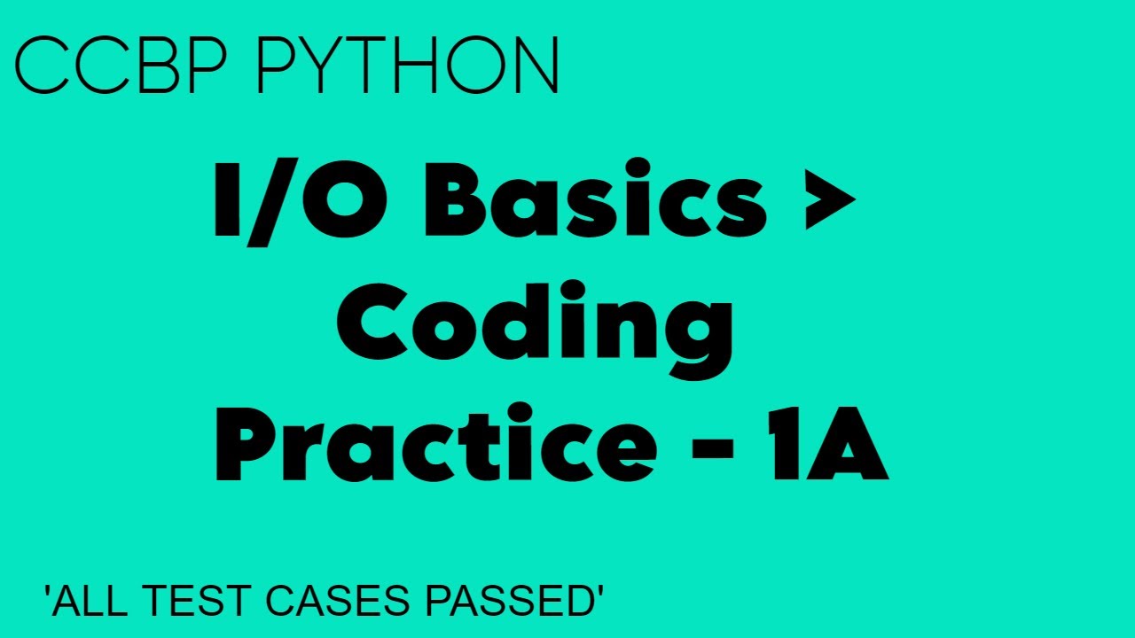 I O Basics Coding Practice 1a Answers Python For Beginners