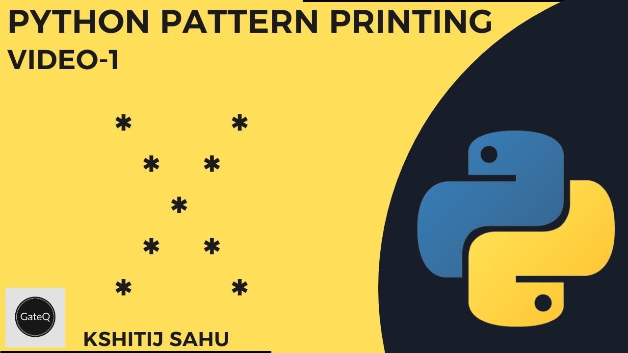 Pattern Printing Video 1 Cross Pattern In Python Youtube