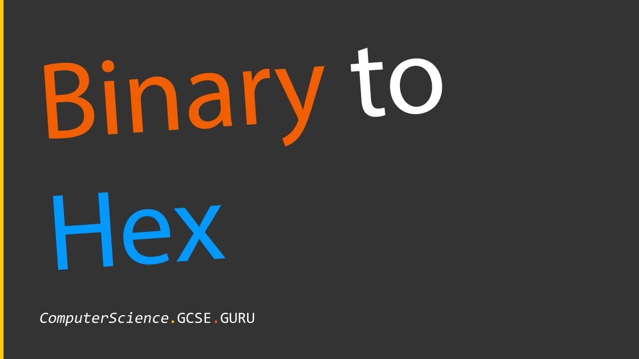 How To Convert Binary To Hexadecimal Youtube