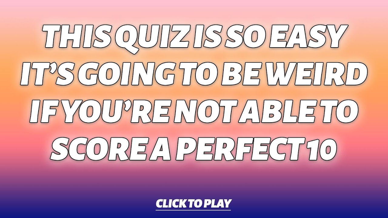 Easy Knowledge Quiz Youtube