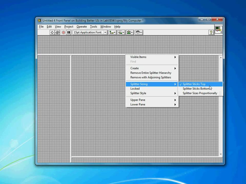 Ni Labview Ui Tips Using Panes Youtube