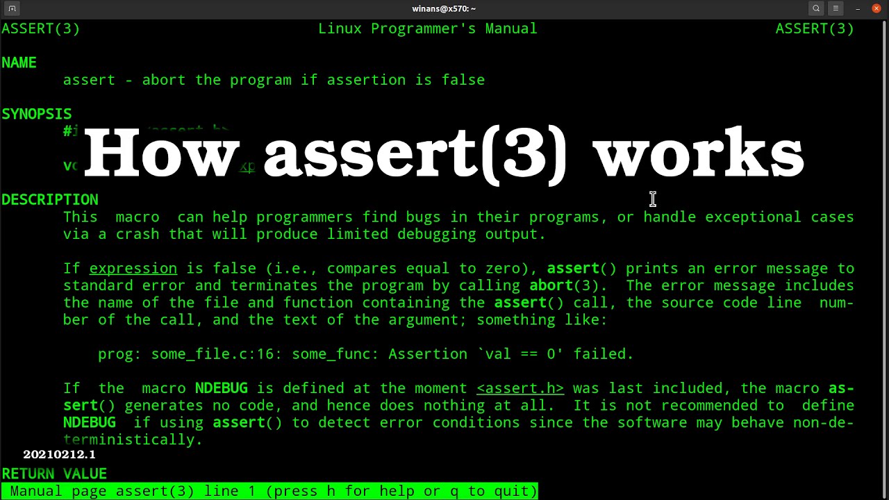 How To Use Assertions In C C Programs Youtube