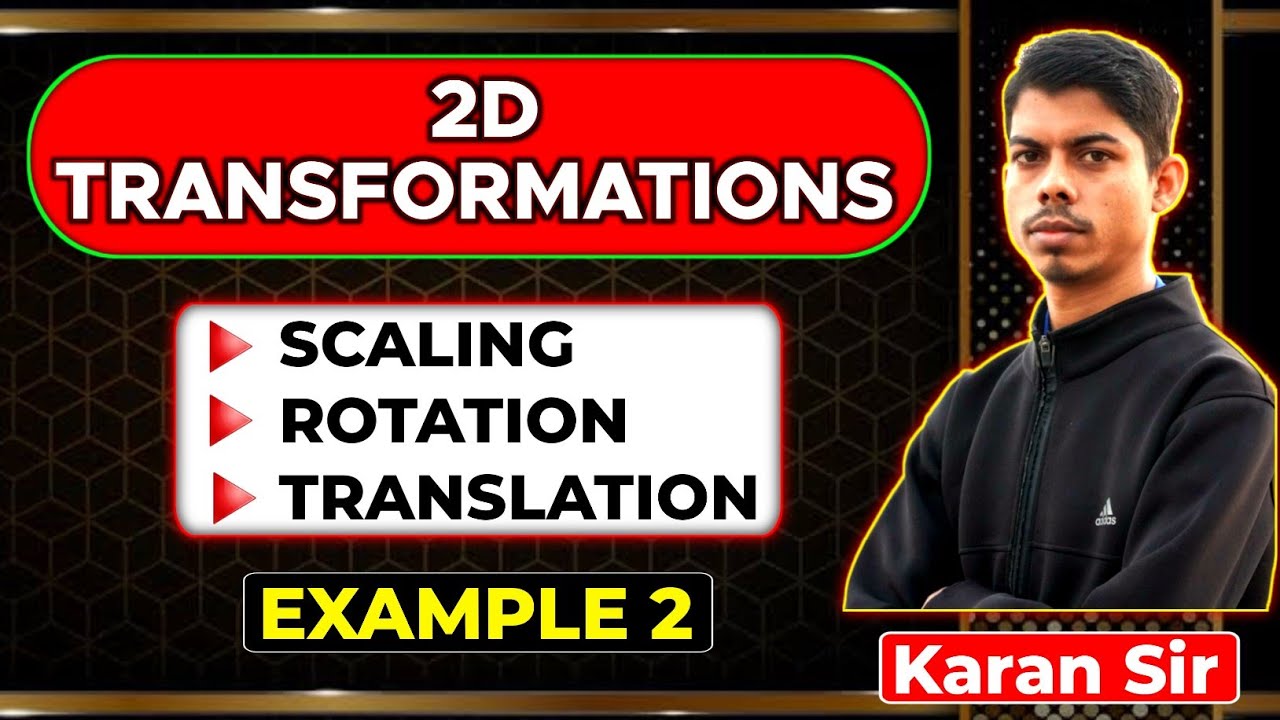 2d Transformations Example Scaling Rotation Translation Youtube