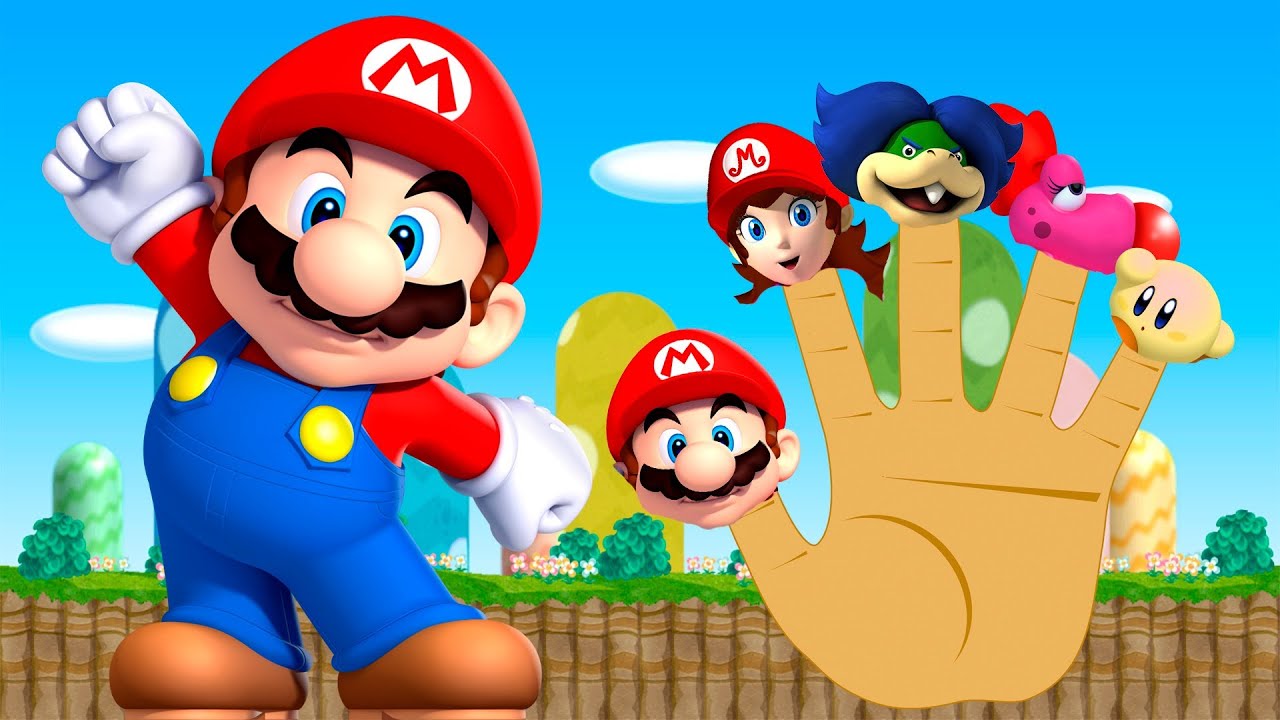 Super Mario Finger Family Song Daddy Finger Nursery Rhymes 3d Kids