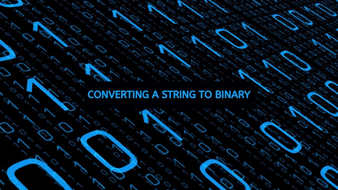 Converting A String To Binary C Programming Youtube