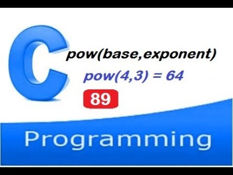 C Programming The Pow Math Function Youtube