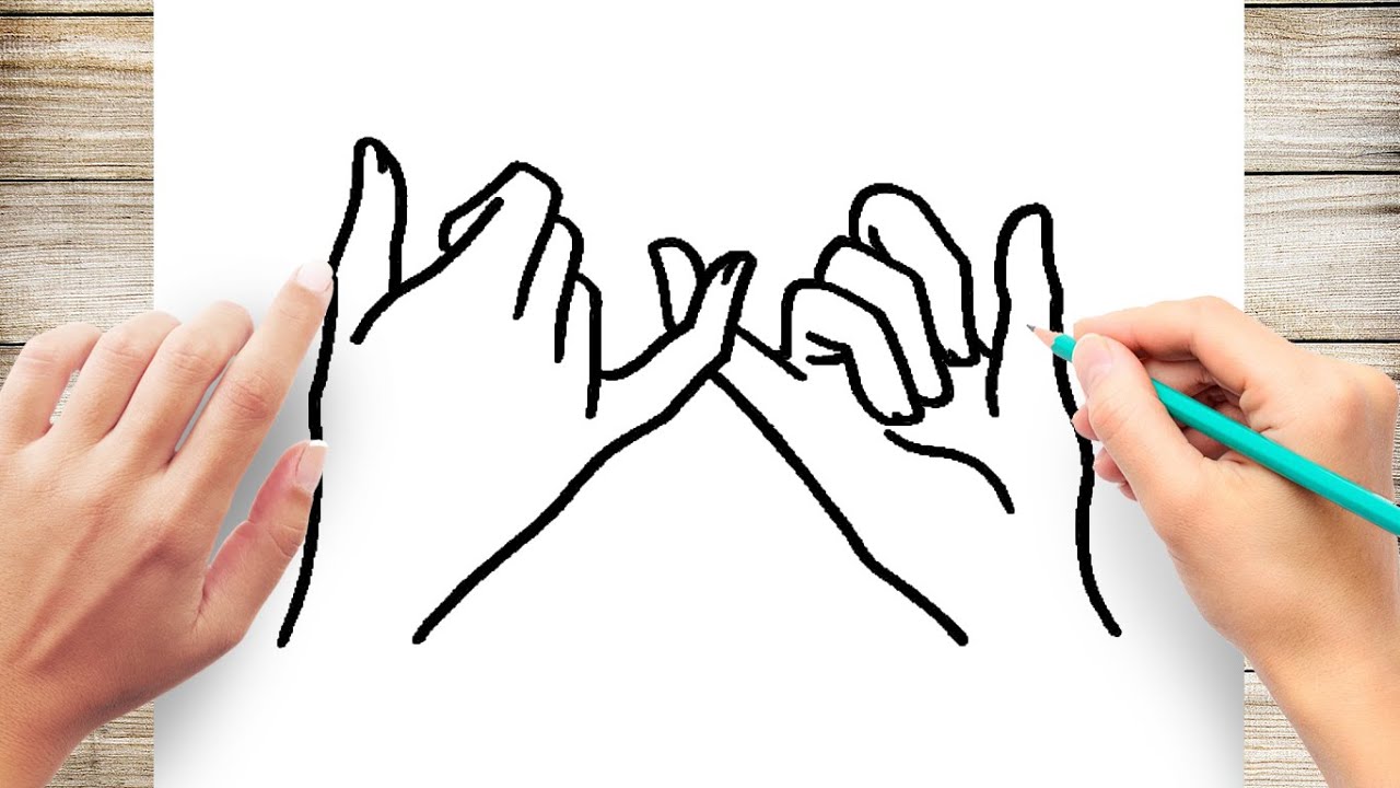 How To Draw Pinky Promise Youtube
