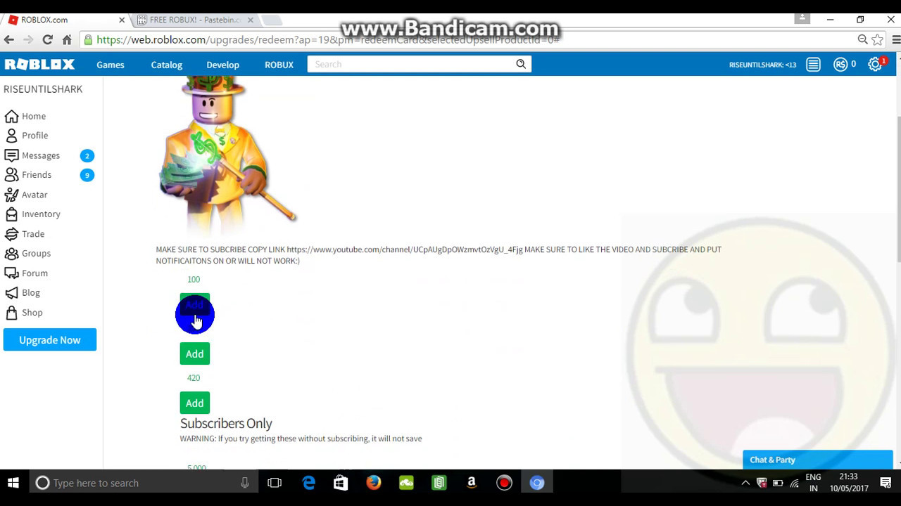 How To Get Free Robux 2017 May Youtube