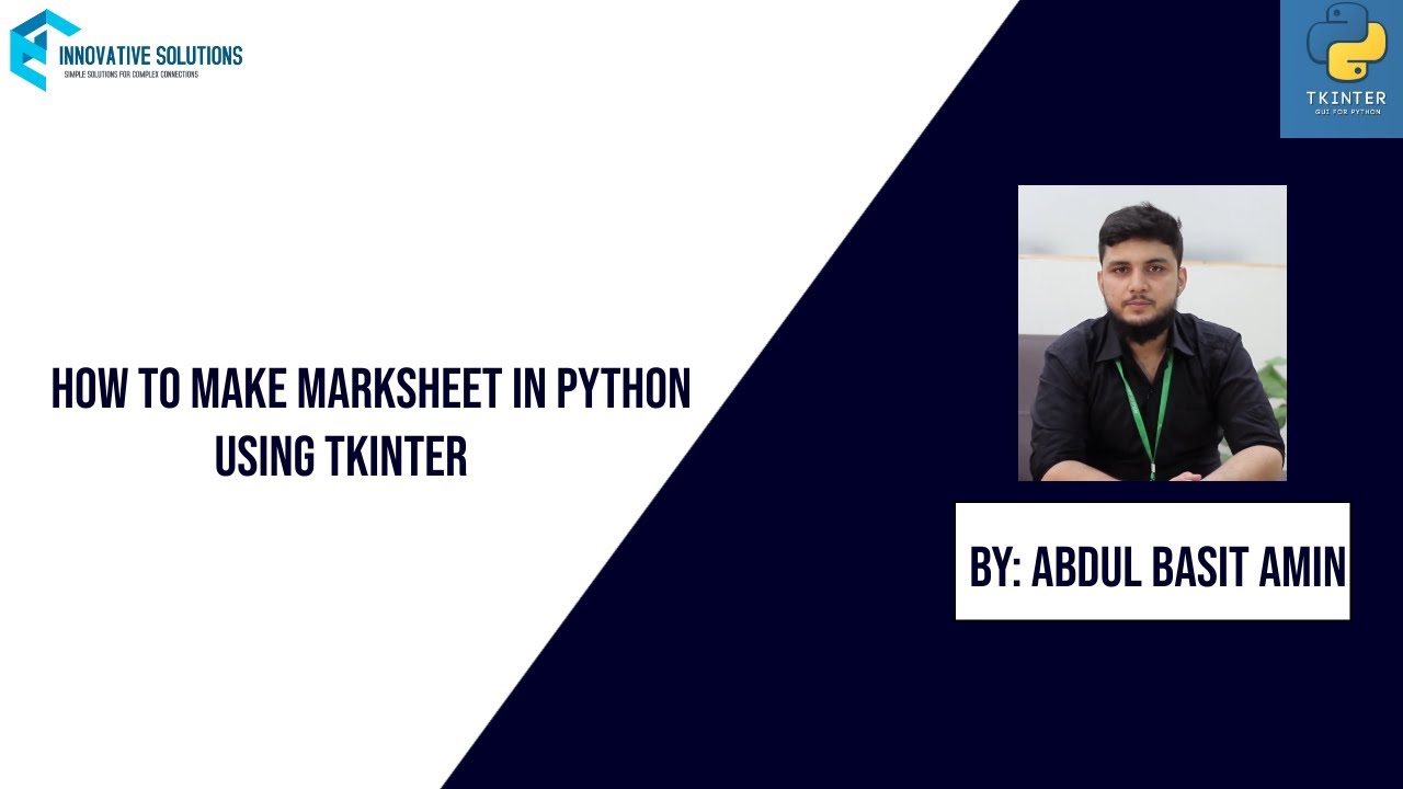 How To Make Marksheet In Python Using Tkinter Youtube