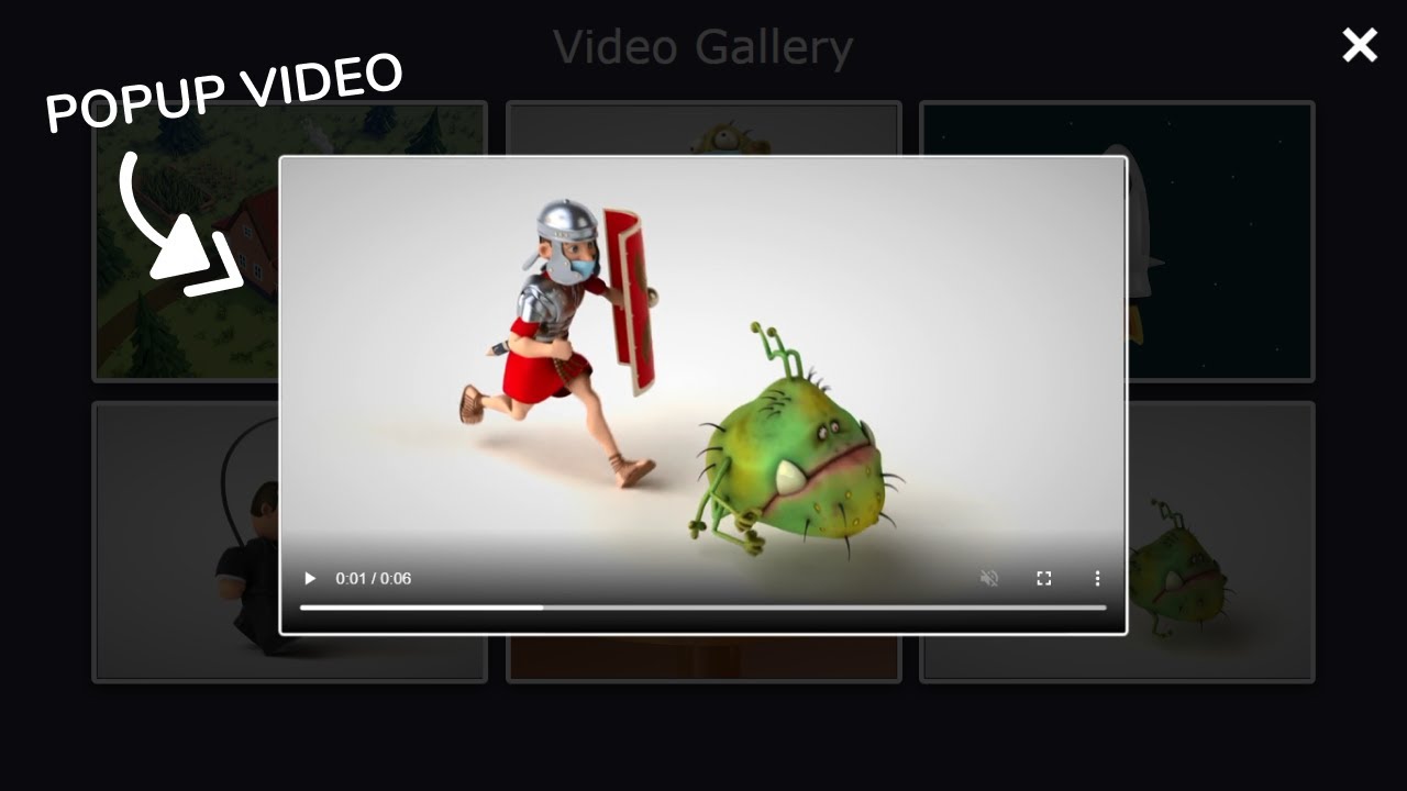 Create A Responsive Popup Video Gallery Using Html Css And Vanilla