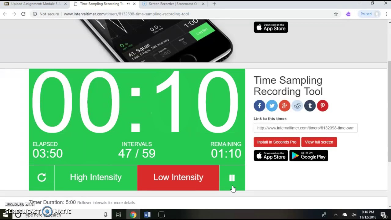 Time Sampling Recording Tool Youtube