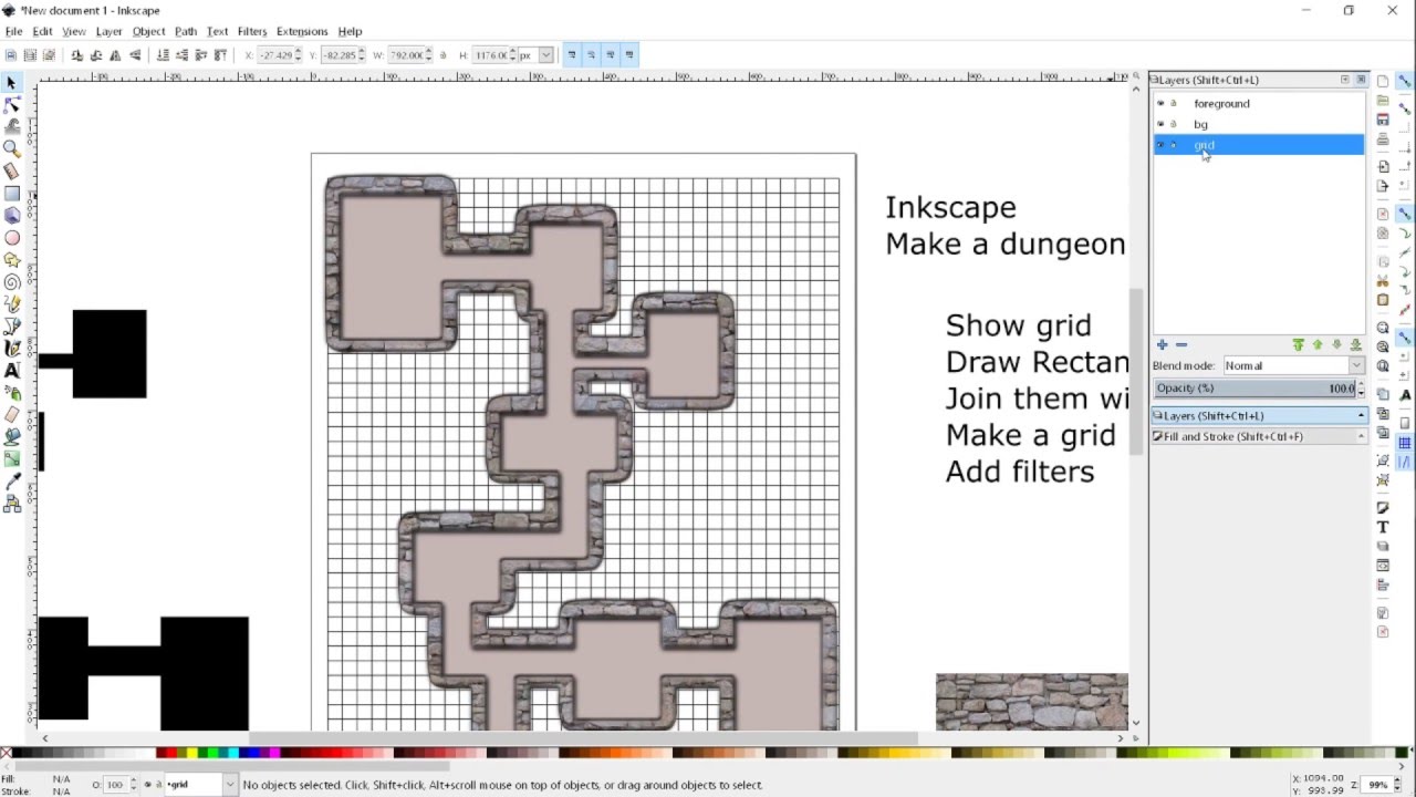 Make A Roll20 Dungeon Map For Pathfinder Or D D Using Inkscape Youtube