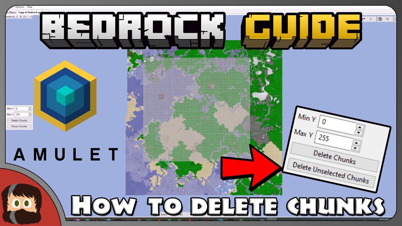 How To Delete Chunks On Bedrock Using Amulet Bedrock Guide S1 Ep54
