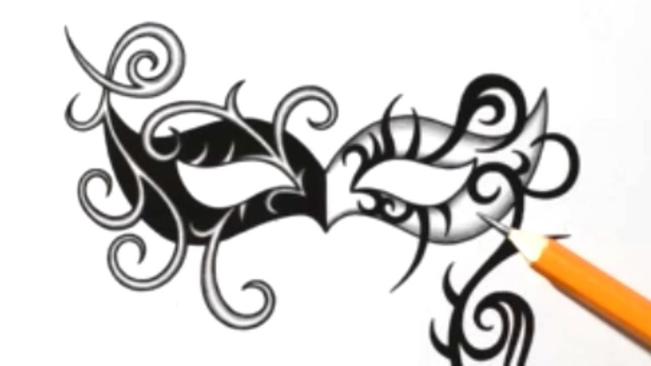 Masquerade Mask Drawing Reference At Linda Knapp Blog