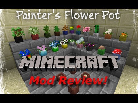 Minecraft Painter S Flower Pot Mod Review Colored Pots Diamond Pots