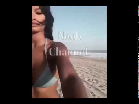 Curvy Black Woman Showing Off Her Big Booty In Bikini Youtube