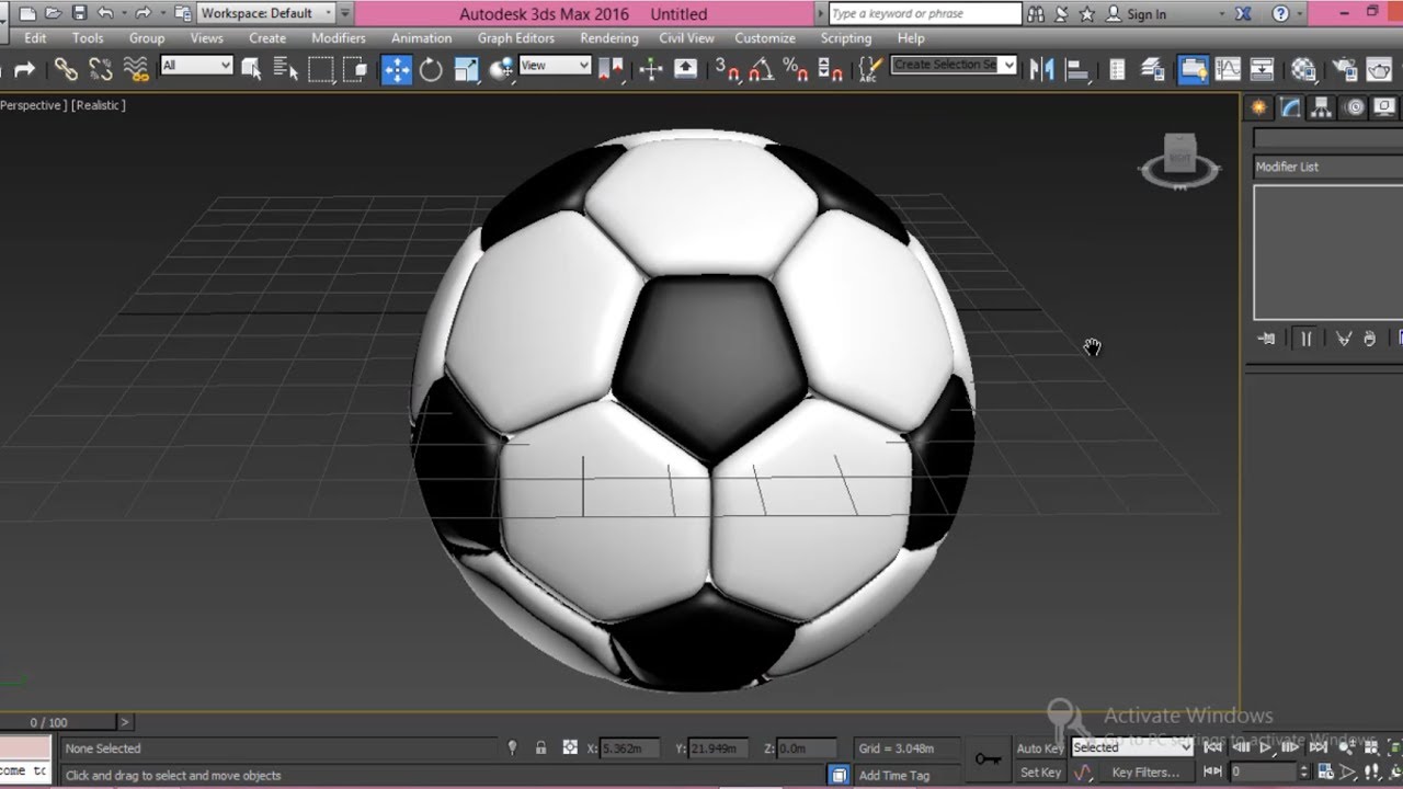 3ds Max Football Modeling Tutorial For Beginner Youtube