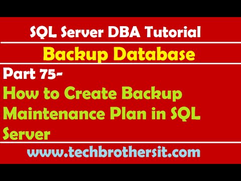 Sql Server Dba Tutorial 75 How To Create Backup Maintenance Plan In Sql
