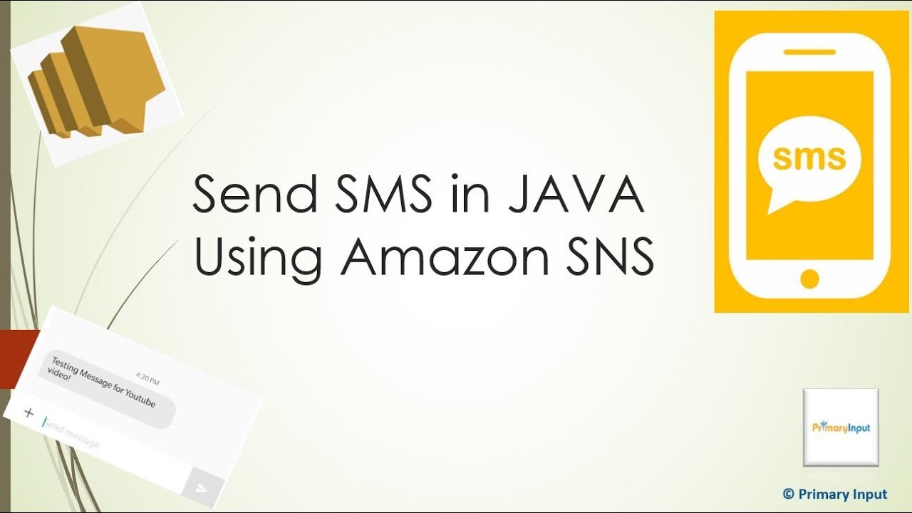 Send Sms In Java Using Amazon Sns Youtube