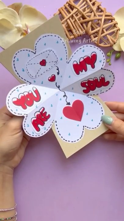 Diy Lovely And Magical Cardрџ Shorts Diycard Saba Drawingartist