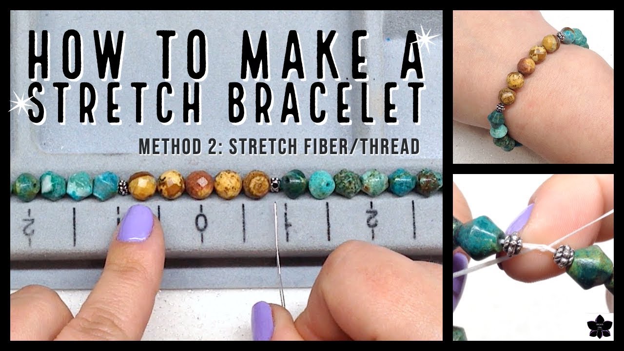 How To Make A Beaded Stretch Bracelet Tutorial Method 2 Youtube