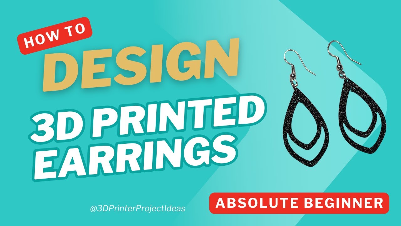 3d Printer Project Ideas A Beginner S Tutorial To Make Earrings Youtube