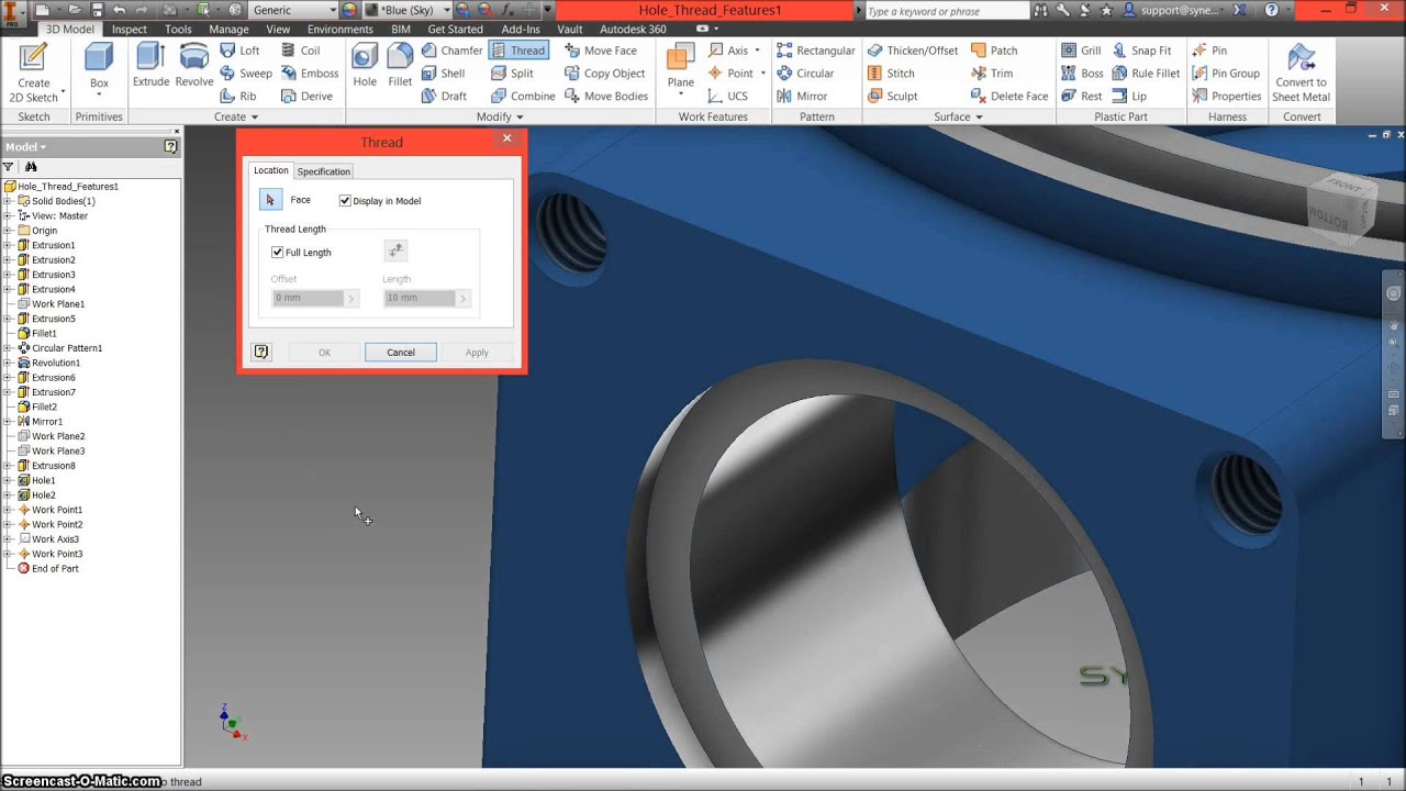 Tip Trick Thread Modeler Youtube