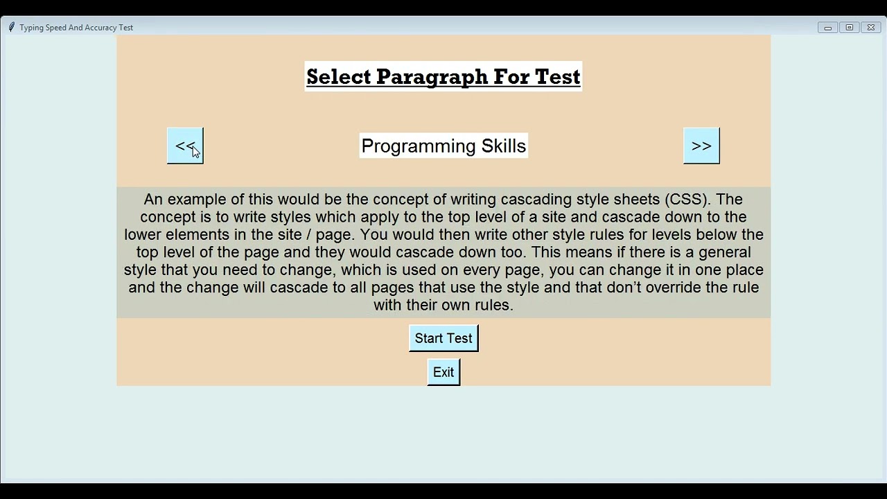 Typing Speed And Accuracy Test Python Tkinter Youtube