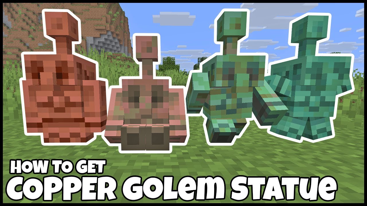 How To Get Copper Golem Statue In Minecraft Youtube