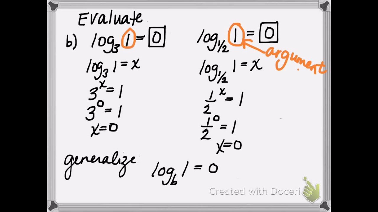 Basic Log Properties Youtube