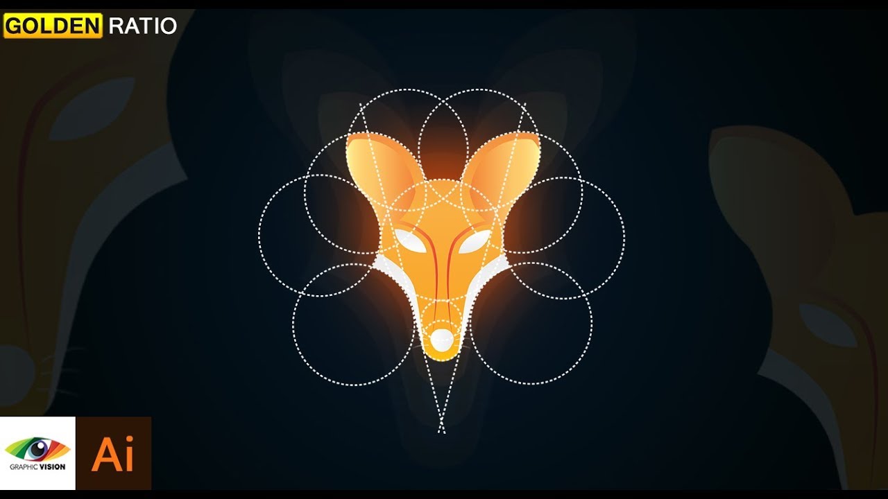 Adobe Illustrator How To Design A Fox Head Using Golden Ratio Youtube