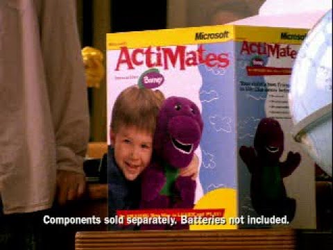 Microsoft Actimates Interactive Barney Ad Video 1997 Youtube