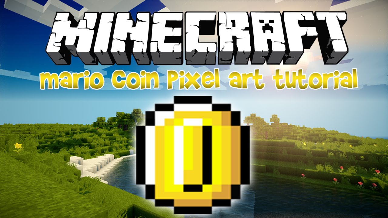 Minecraft Pixel Art Tutorial Mario Gold Coin Youtube