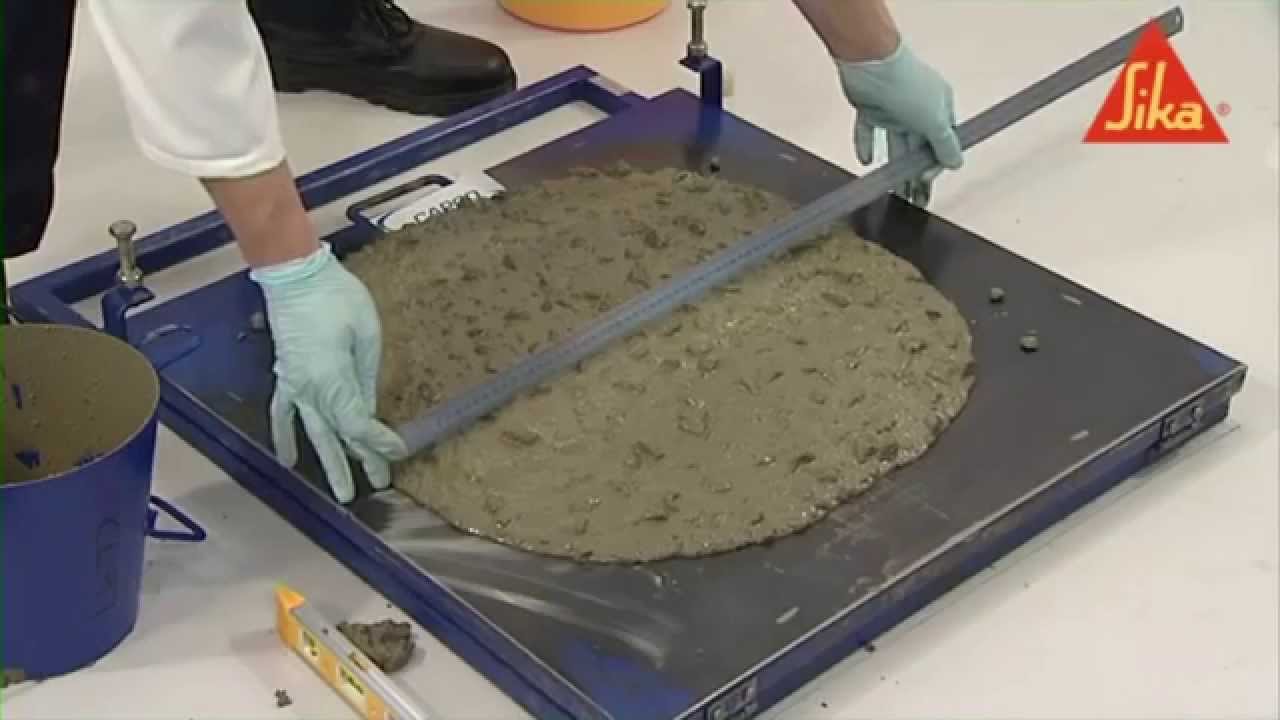 02 Flow Table Test Fresh Concrete Youtube
