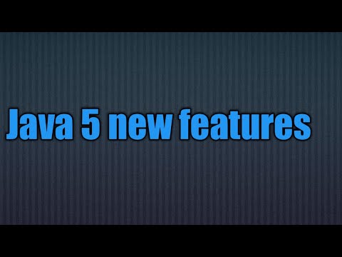 Java 5 New Features Youtube