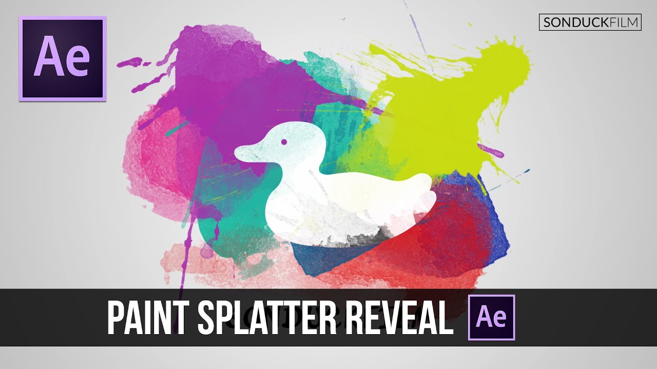 After Effects Tutorial Paint Splatter Logo Reveal Youtube
